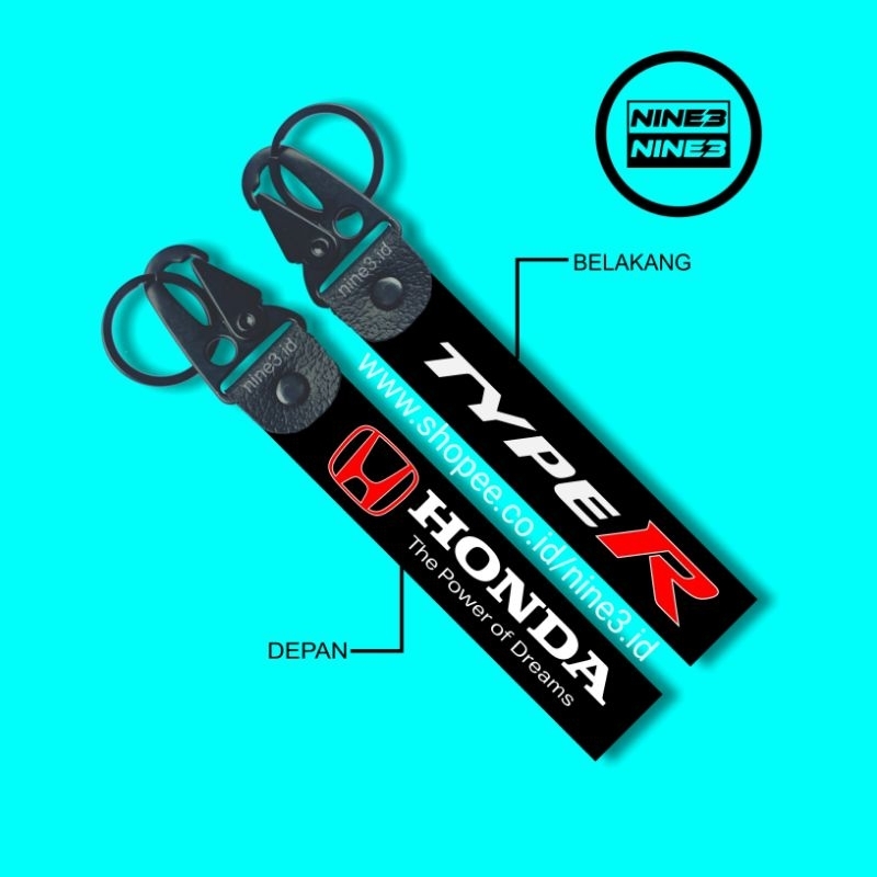 GANTUNGAN Honda TYPE R PREMIUM MOTORCYCLE KEYCHAIN HONDA TYPE R LOGO ...