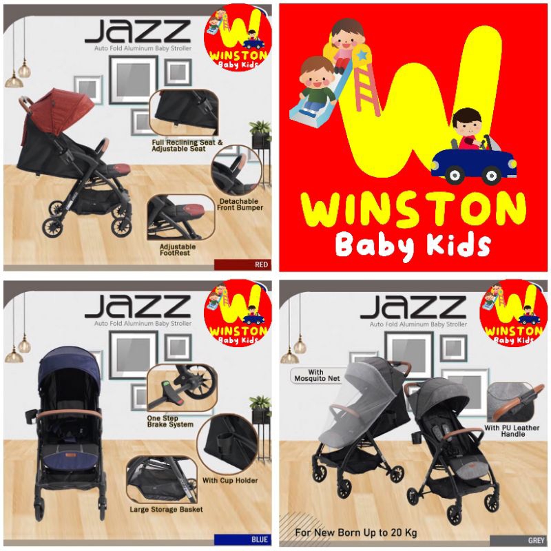 Stroller BABY PLIKO JAZZ BS 590AL AUTO FOLD CAN BE FOLDED AUTOMATIC ...