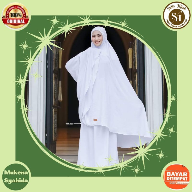 Mukena mukenah rukuh prayer equipment for adult women plain cut Syahida ...