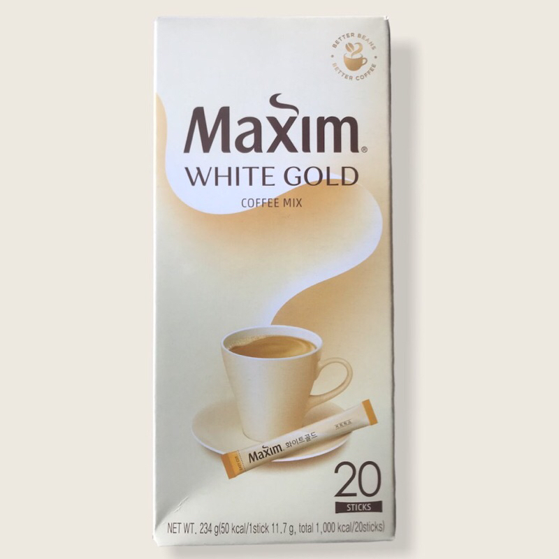Maxim White Gold Coffee Korea 240g (Content 20 Sachets) | Shopee Malaysia