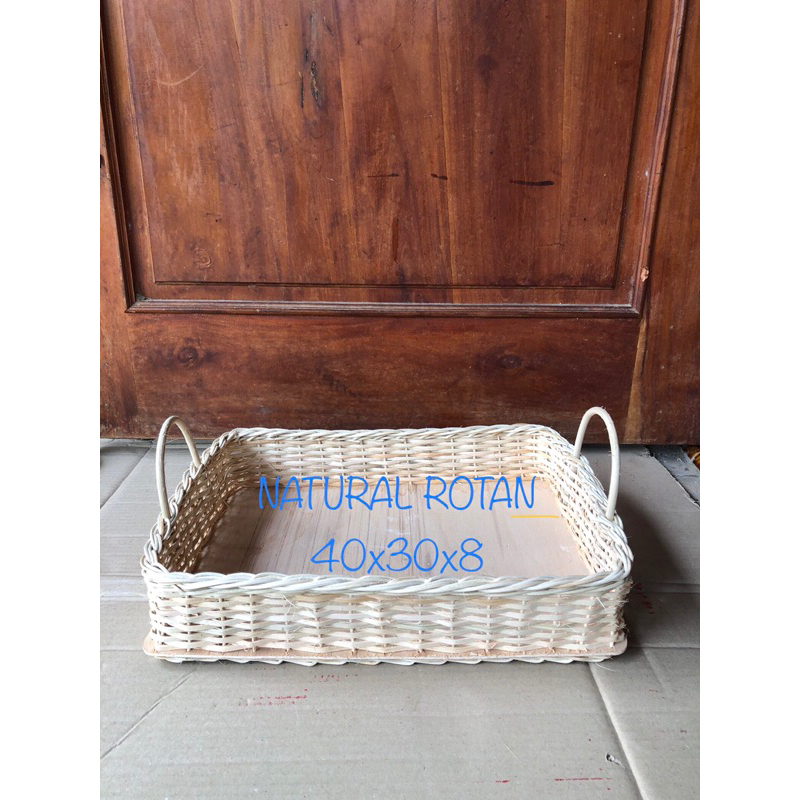 Square rattan jumbo basket L40cmx W30cm x H 8cm. | Shopee Malaysia