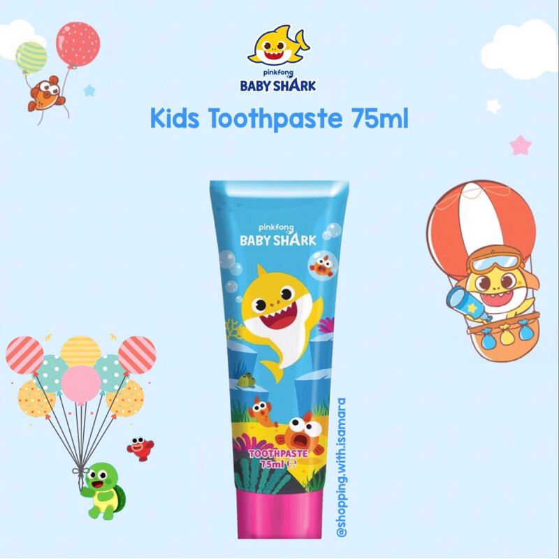 Pinkfong Baby Shark Kids Toothpaste 75ml/Toothpaste | Shopee Malaysia