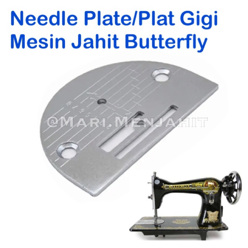 HITAM MESIN Needle Plate P/N 51 Tooth Plate / BUTTERFLY Machine Singer ...