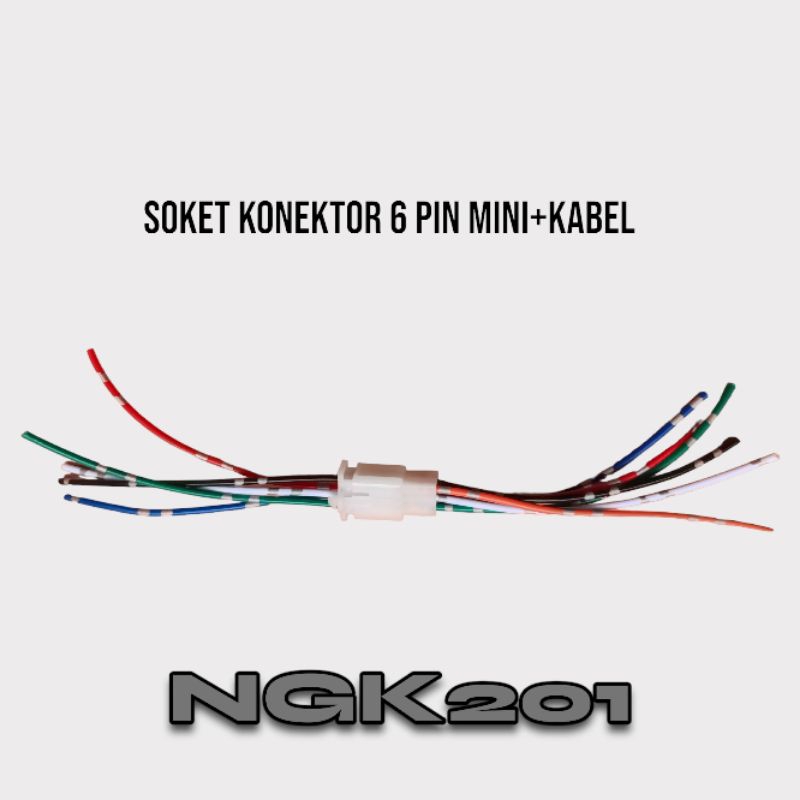 Small 6 pin connector socket + Cable (1set) | Shopee Malaysia