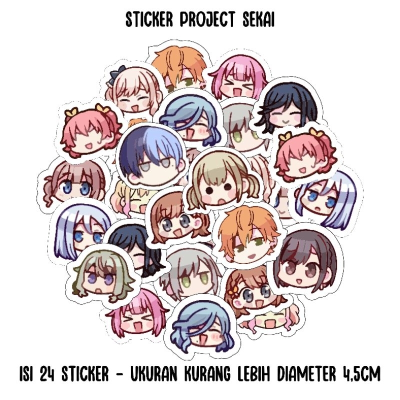 Cute Sekai Project Stickers Contains 24 pcs Cute Sekai Project Stickers ...