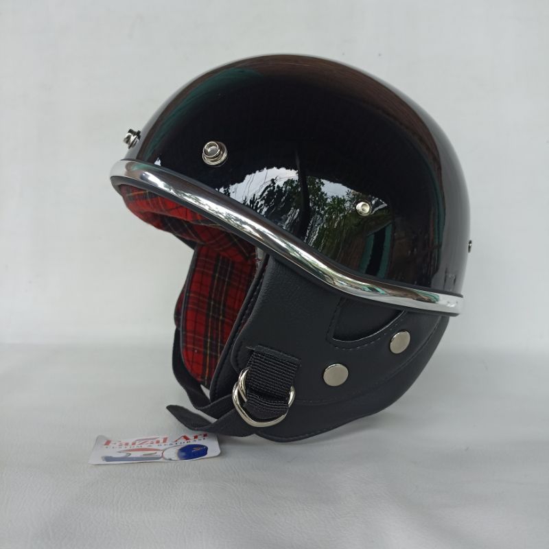 Japanese Model Chip Helmet, Tartan Foam, Chrom Trim Without Pet ...