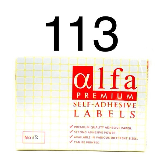 ALFA 113 LABEL STICKER / Alfa Price Invitation Name Label Sticker No ...