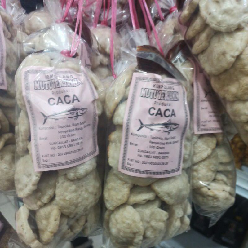 Fried Kemplang with caca sand, typical of bangka/souvenirs/snacks ...