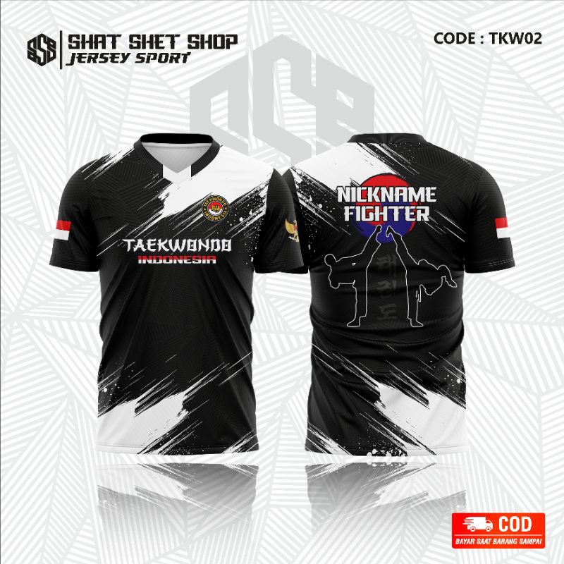 The Newest Taekwondo/Karate/Silat Jersey T-Shirt Can Add Name And logo ...