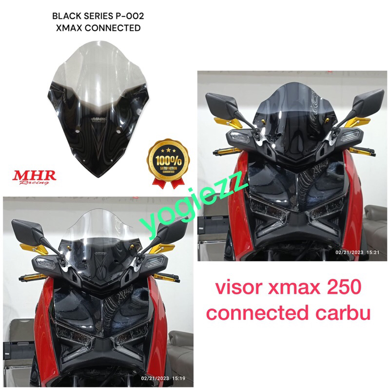 Windshield all new yamaha xmax 250 visor xmax 250 connected carbu ...