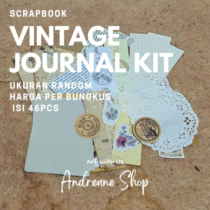 Vintage Journal Kit Scrapbook Diary | Shopee Malaysia