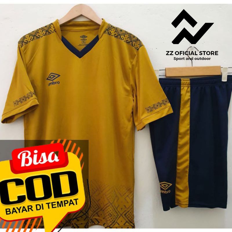 PRIA Men's/women's Drifit Futsal Ball Sports Jersey Umbroe Pattern Gold ...