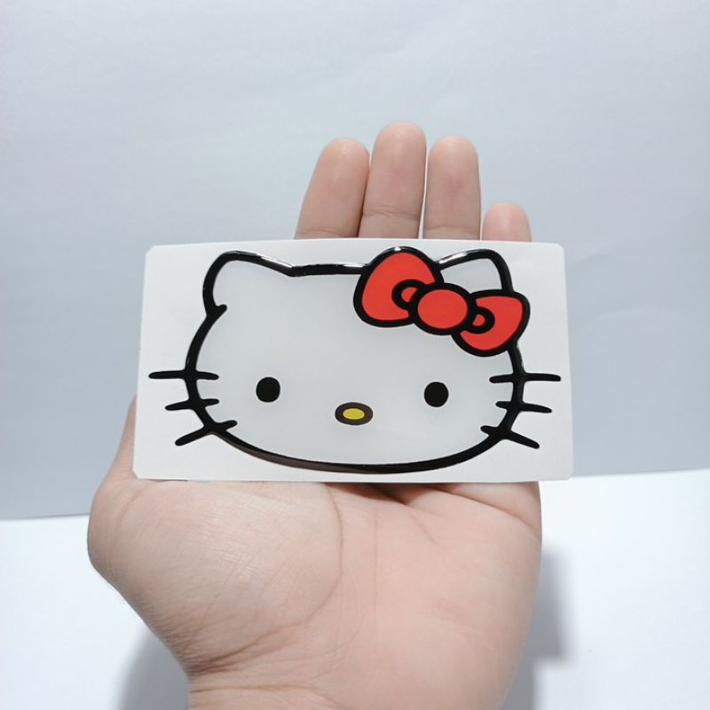 HELLO KITTY Emblem sticker embossed with flexible resin | Shopee Malaysia