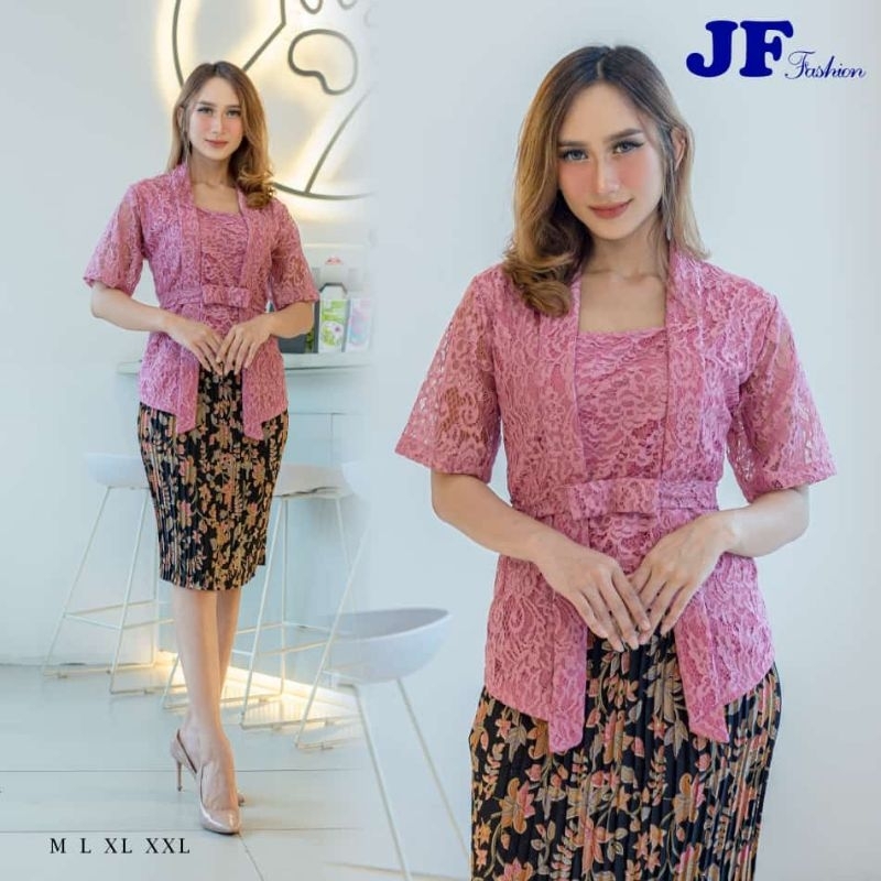 New Flea KEBAYA Suit Short Sleeve And Short PLIKET Skirt MODERN KEBAYA ...