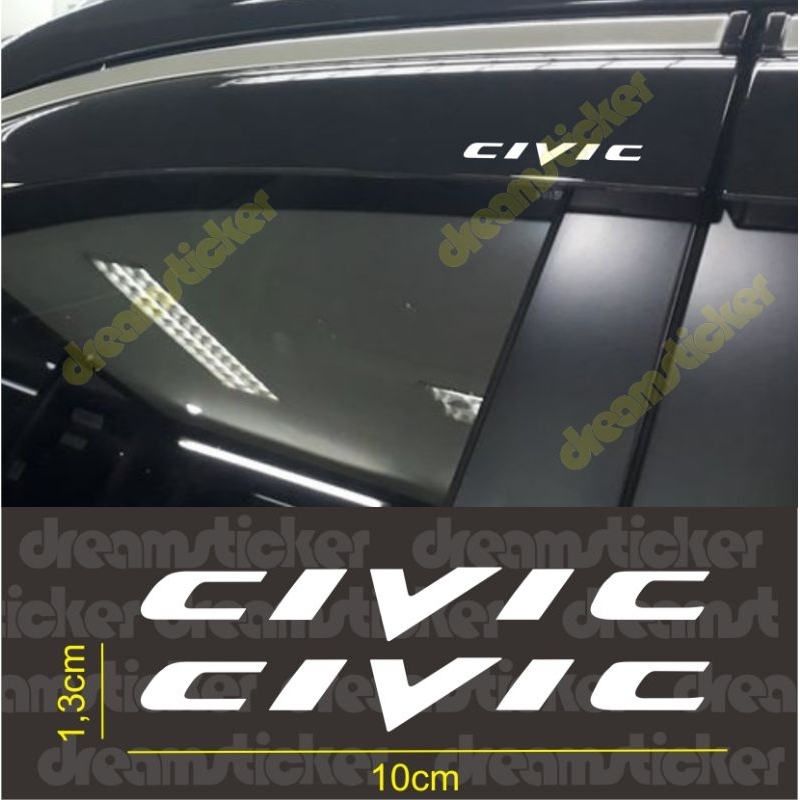 Cutting Sticker Gutter Car Honda Civic Car Sticker | Shopee Malaysia