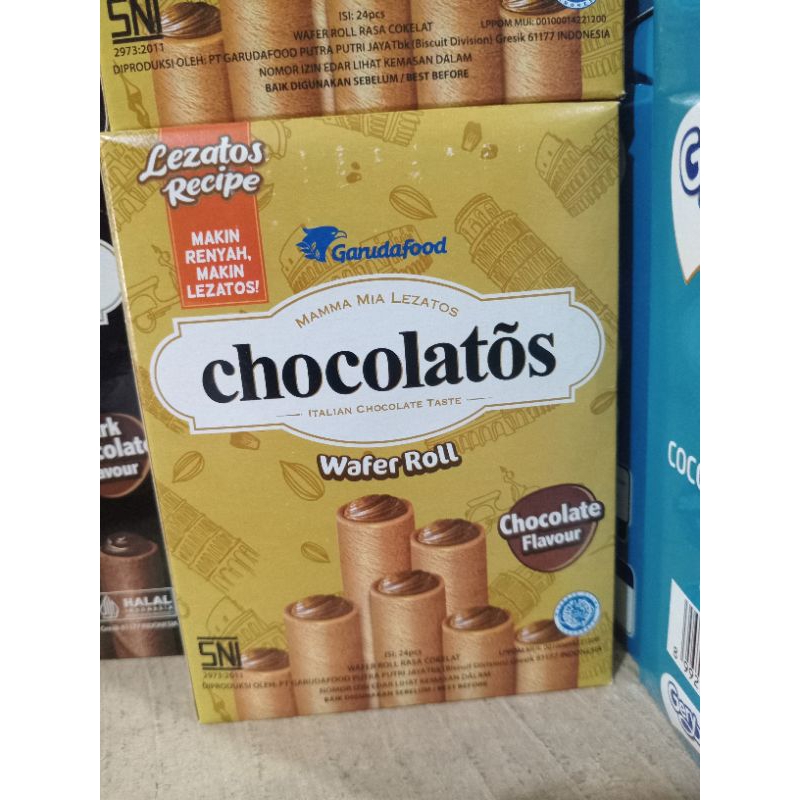 Chocolatos WAFER ROLL Chocolate Flavor 1 BOX Contains 24 Pcs | Shopee ...
