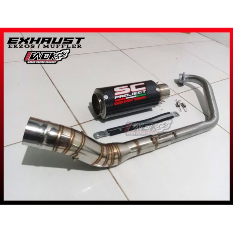 SC project carbon exhaust Y15ZR, LC135, RS150, RSX150, RAIDER FI R 150 ...