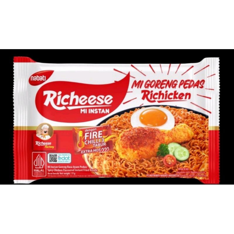 RICHEESE Instant Noodles Spicy Fried Noodles Richicken Level 3 @77 ...