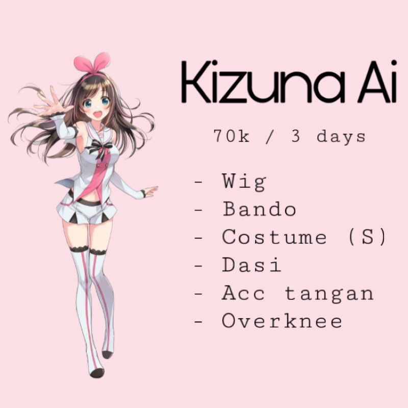 Kizuna Ai Hololive Vtuber Gen 1 Cosplay Rental | Shopee Malaysia