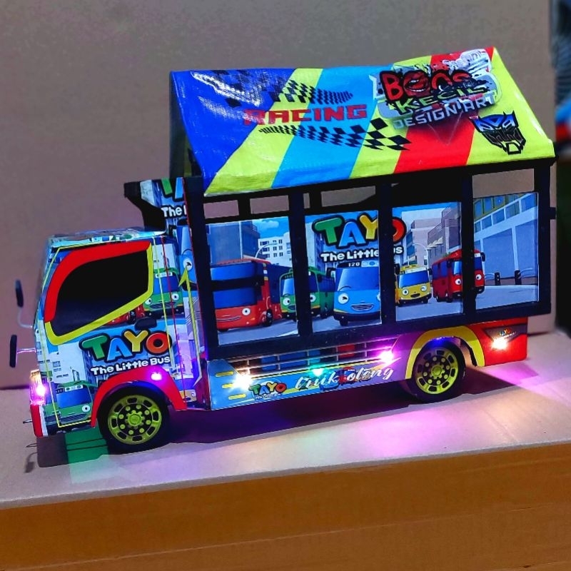 KAYU Oleng Telolet basuri Truck 15 notes Large Wooden Toy 45 cm full of ...