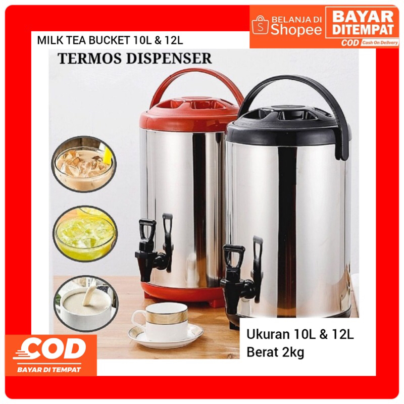 26 MILK TEA BUCKET 10 Liter - 12 Liter || MULTIPURPOSE DRINK DISPENSER ...
