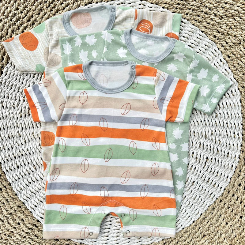 3pcs BABY Romper Jumper BABY Bodysuit Giraffe Motif Full Sablon Jumper ...