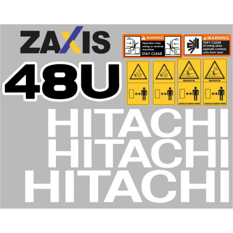 Hitachi Zaxis 48U Excavator Sticker Heavy Equipment Sticker | Shopee ...