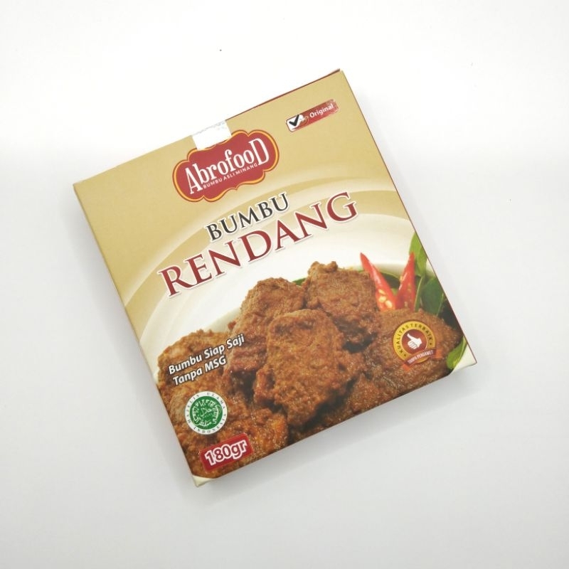 Abrofood Instant Rendang Seasoning (Original Ranah Minang) 180gr ...
