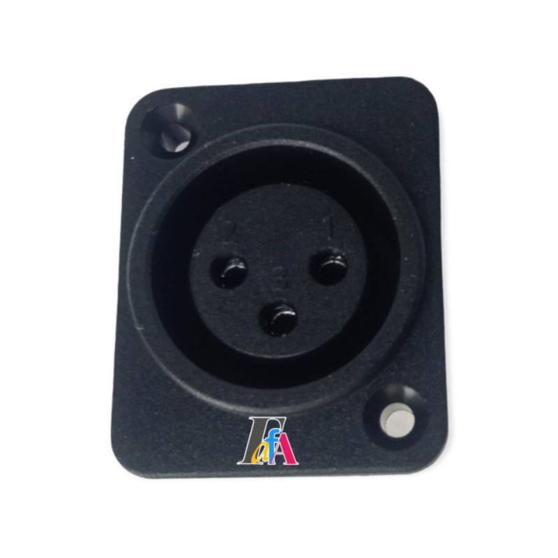 Canon Socket plastic body XLR female Socket 3 holes black bent legs ...