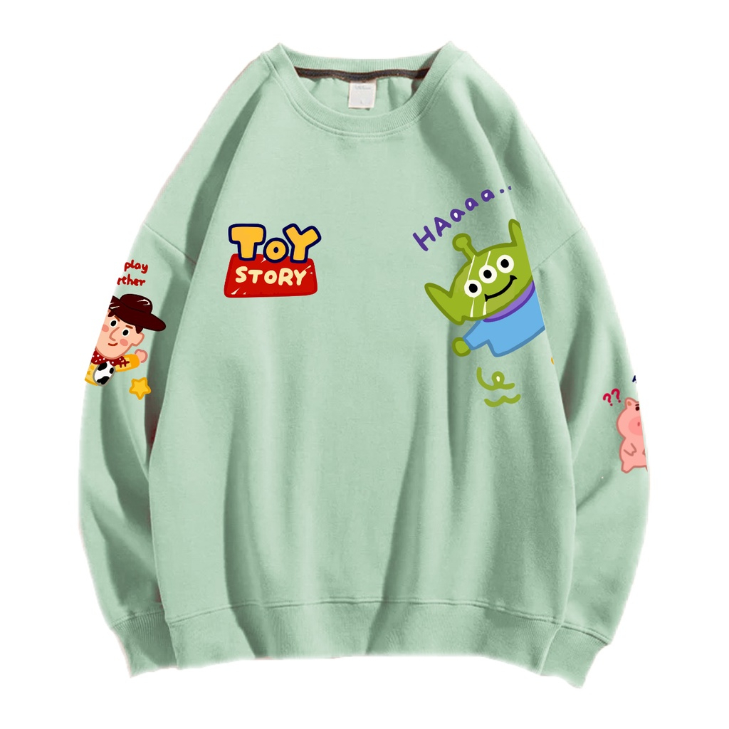 ERIYOU Basic Oversized Toy Story Sweater (Screen Printing) M-XXL (Men ...