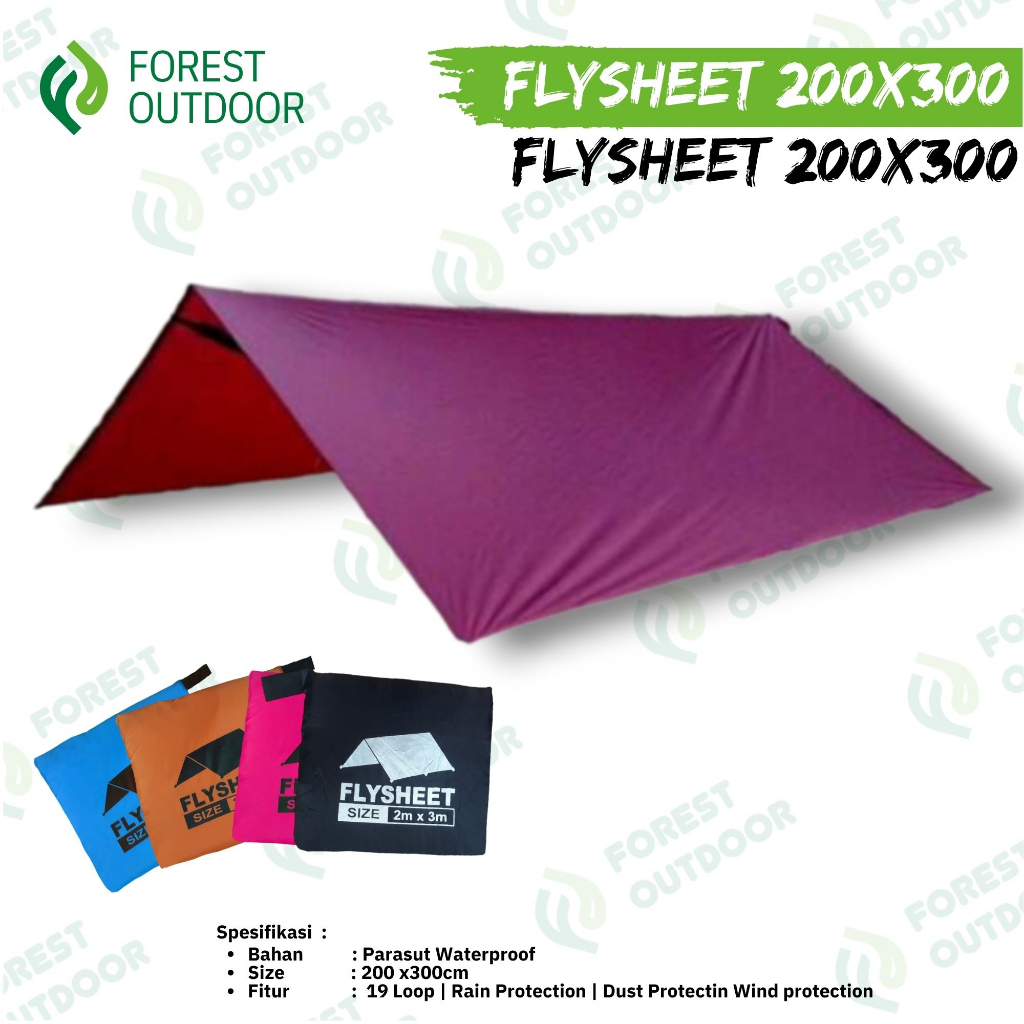 TENDA Flysheet 2x3 traptent/flysheet Roof Tent/Tarpaulin camping Tent ...