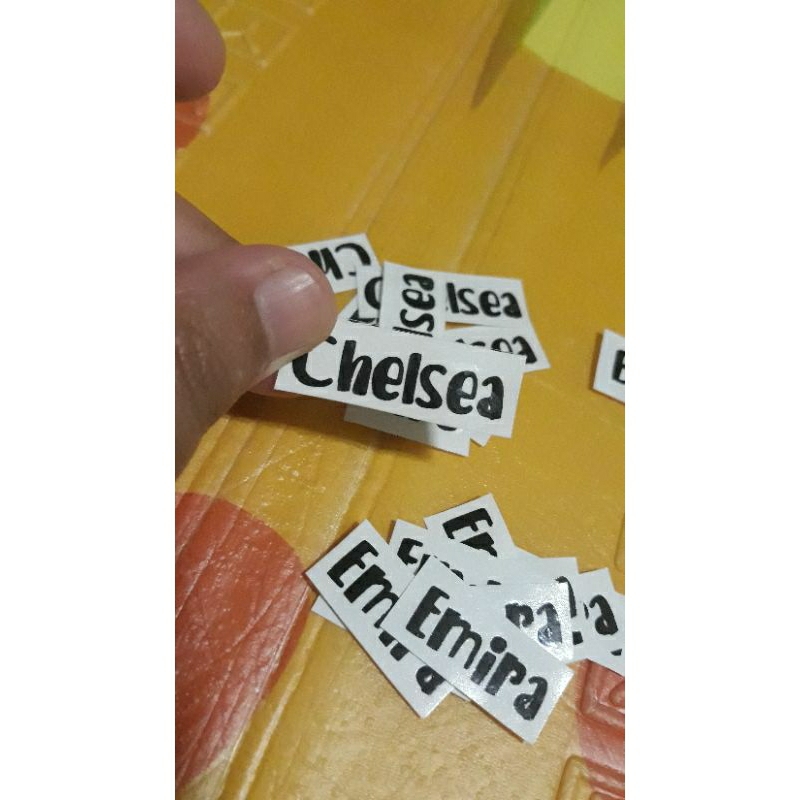 Custom 10pcs Cutting Name Label Sticker | Shopee Malaysia Custom 10pcs Cutting Name Label Sticker | Shopee Malaysia