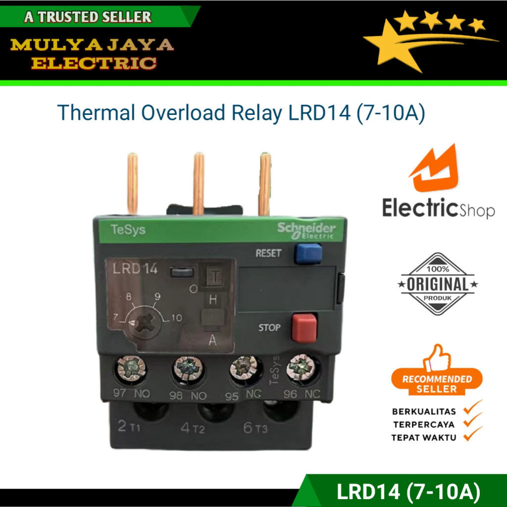 Thermal Overload Relay (TOR) Schneider LRD14 ( 7-10) Original | Shopee ...