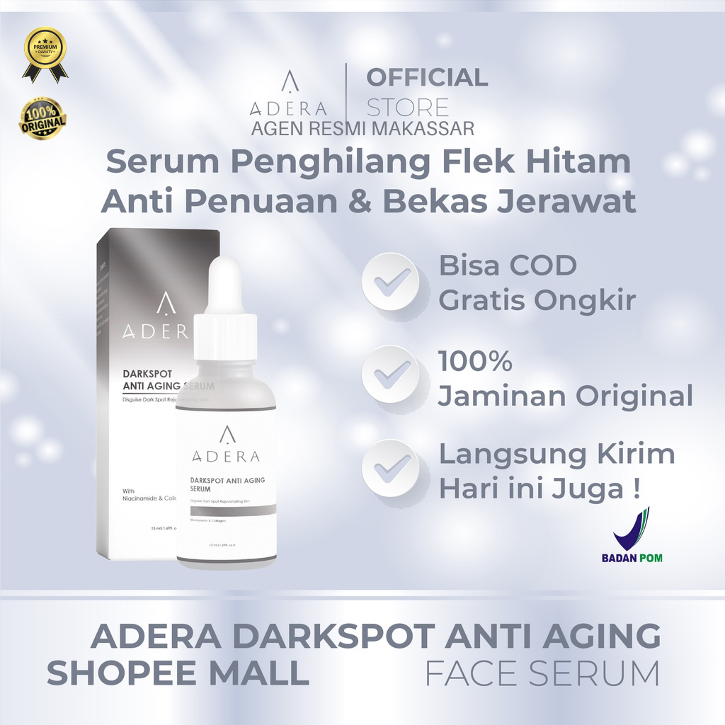 HITAM Adera Beauty Care DARKSPOT FACIAL SERUM Dark spot Removes Removes Spots to Remove Stubborn ...