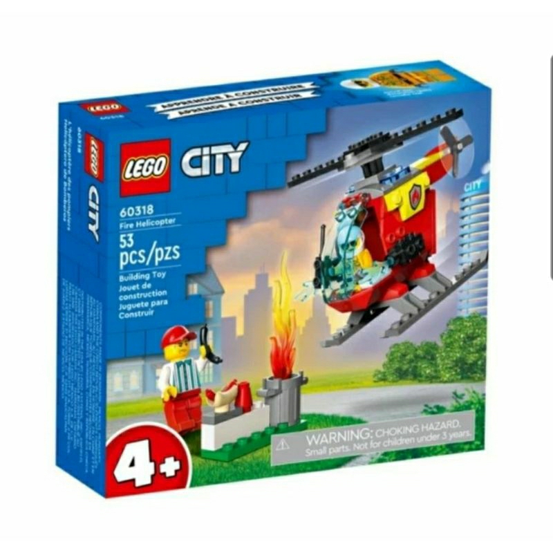Original LEGO 60318 City Fire Helicopter | Shopee Malaysia