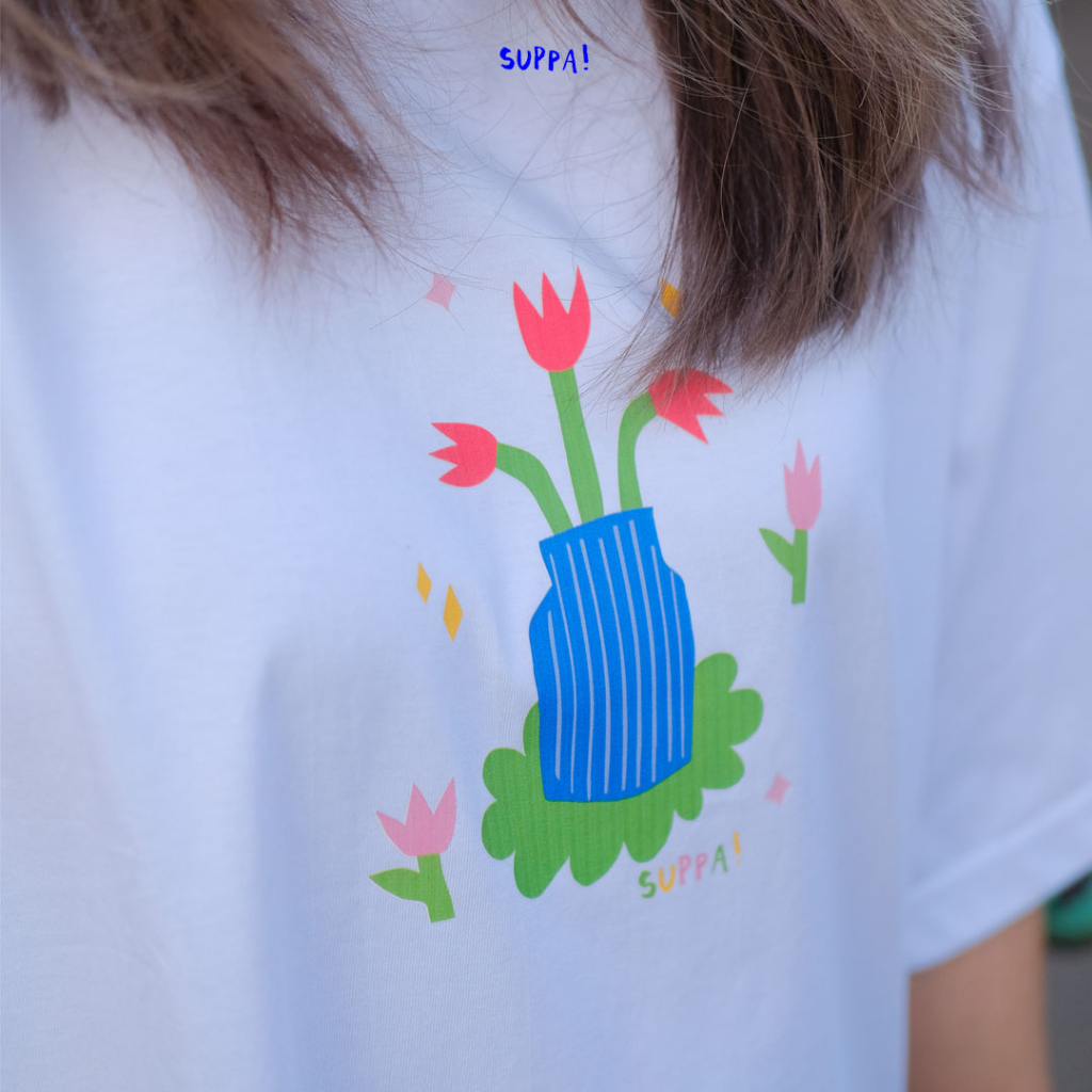 Suppa! T-shirt Oversize Flower Doodle Tiedye Oversize | Shopee Malaysia