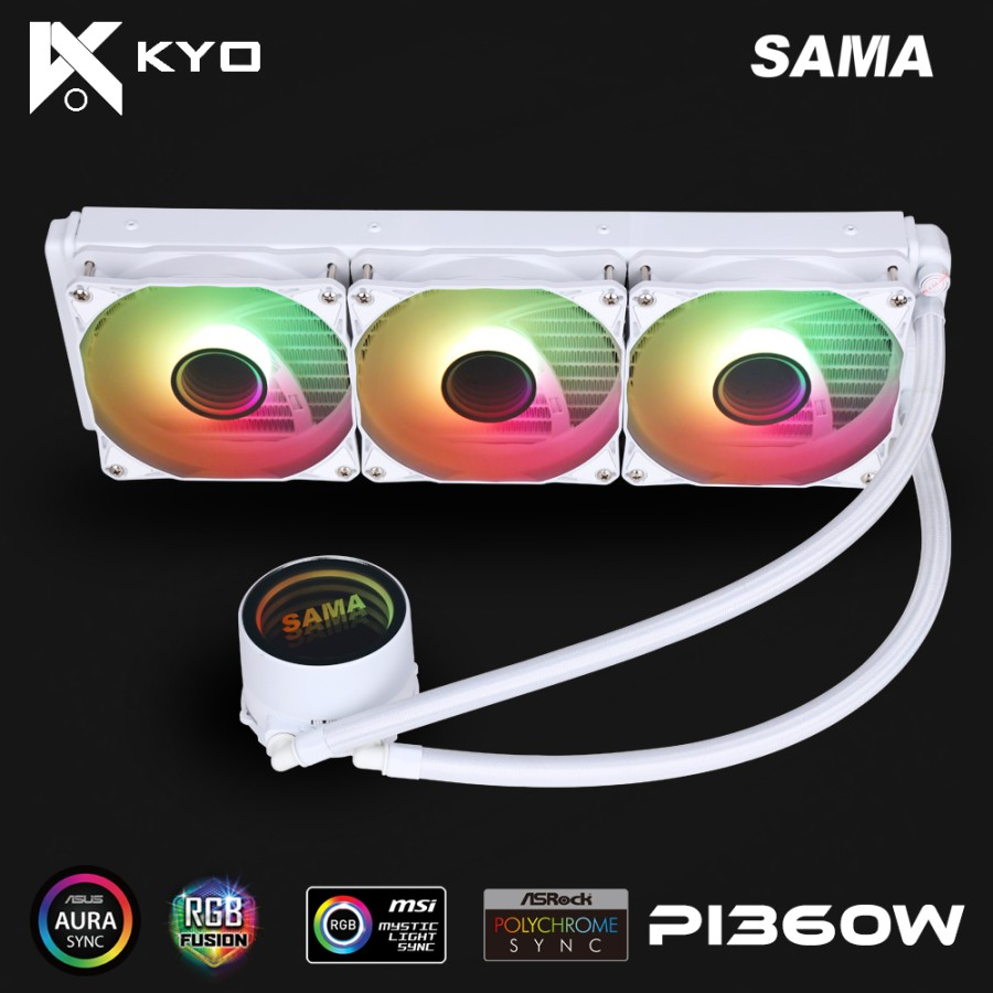 Kyo Same PI360W ARGB AIO Liquid Cooling 360mm AIO 360 Official Warranty ...
