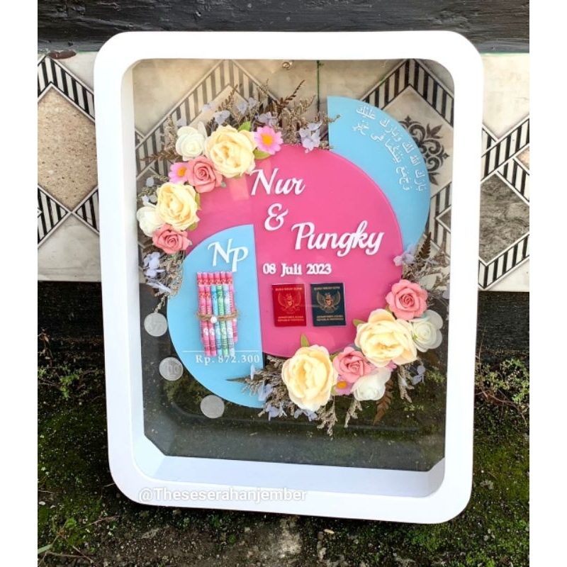 Embossed Acrylic Wedding Dowry Frame | Shopee Malaysia