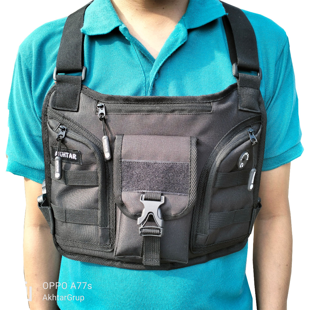 Men's chest bag Vest tactical chest bag chest Protector Motorcycle ...