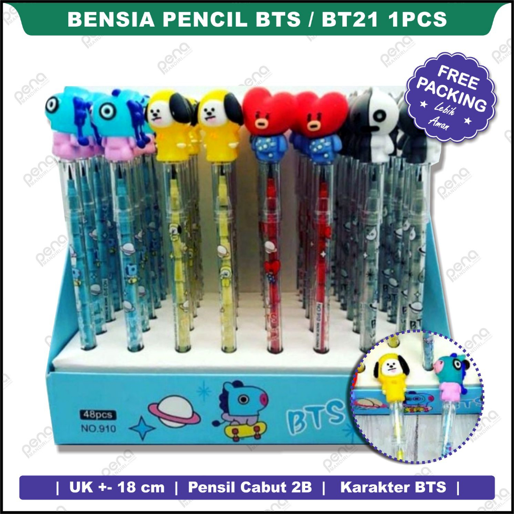 Bensia BTS Character Pencil Character Pencil BT21 Stacking Pencil BTS ...