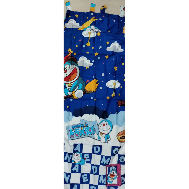 [Window] Rope Window Curtains+Blue Cloud DORAEMON Character Bangs ...