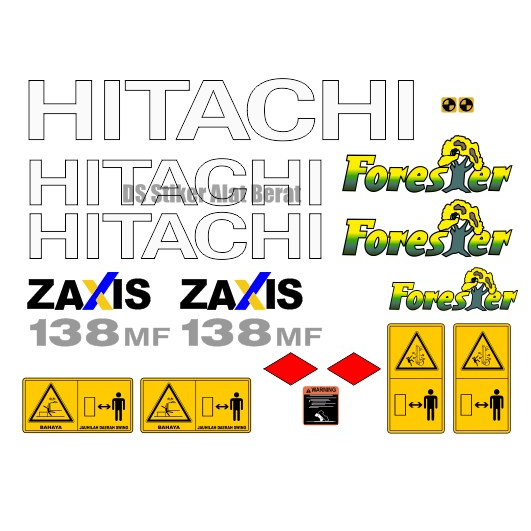 Hitachi Zaxis138 MF Excavator Sticker Heavy Equipment Sticker | Shopee ...