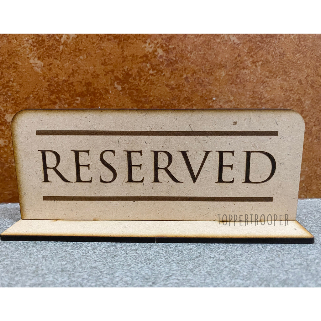 Reserved sign - reserved table sign - Mdf desk sign | Shopee Malaysia
