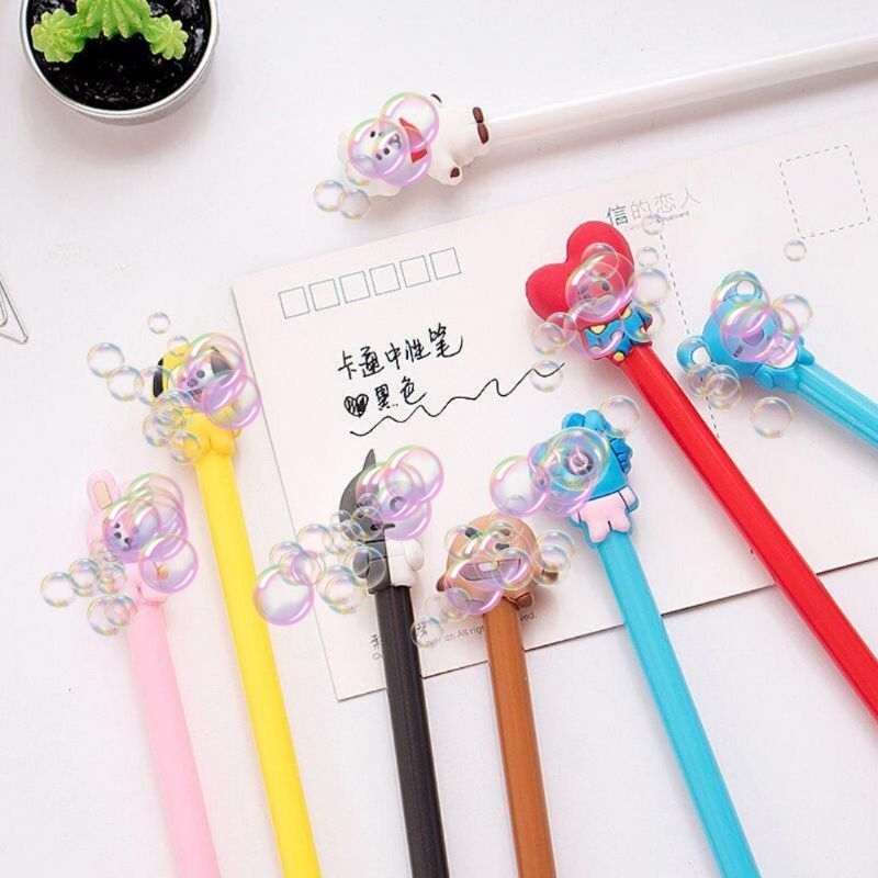 Character Pen Pen BTS BT21 ARMY Cute Cartoon Ballpoint Pen RJ Tata Kpop ...