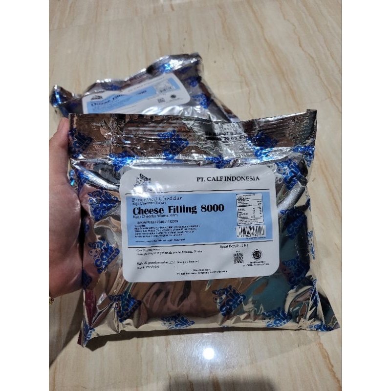 Calf cheese filling 8000 1kg / cheddar cheese sauce calf 8000 | Shopee ...