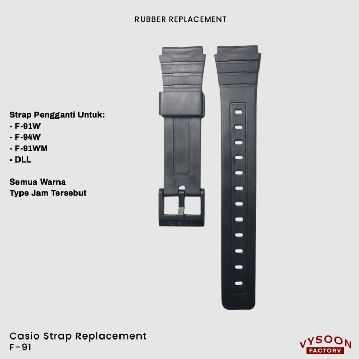 Casio F91 F-91 F 91 F94 F-94 F94 F94 F91W Rubber Watch Strap | Shopee ...