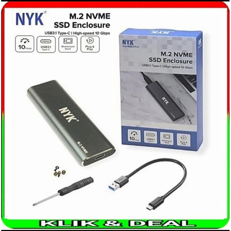HDD SSD enclosure m2 nvme SSD casing type c USB 3.1 to m2 nvme | Shopee ...