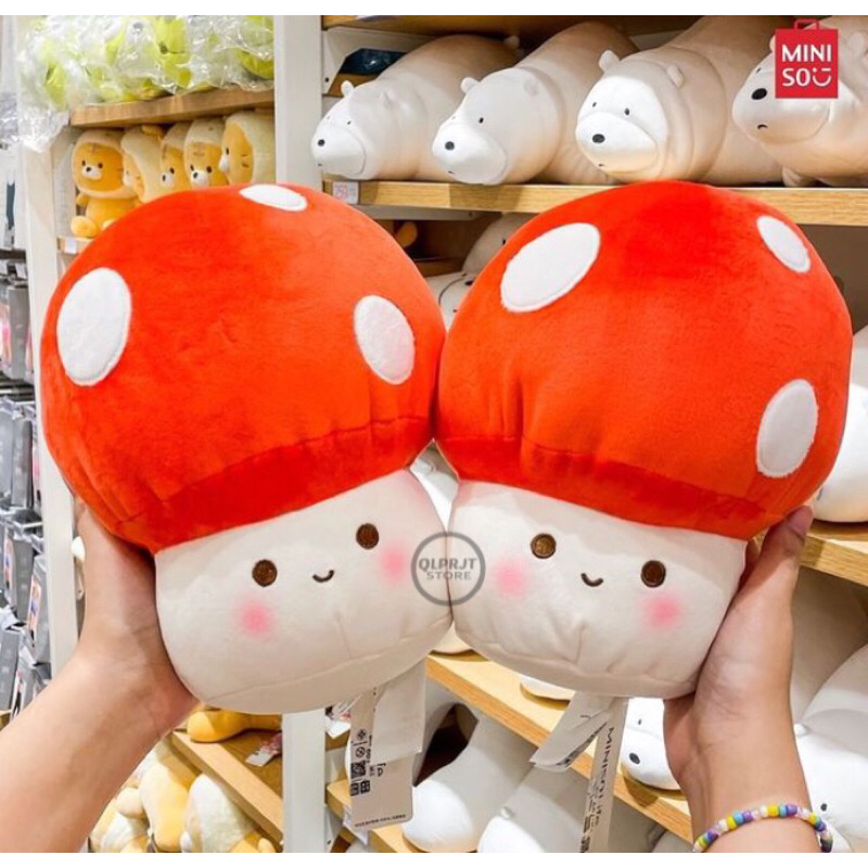 Miniso Mushroom Plush Toy Soft Cute Mushroom Doll Toy Toy | Shopee Malaysia