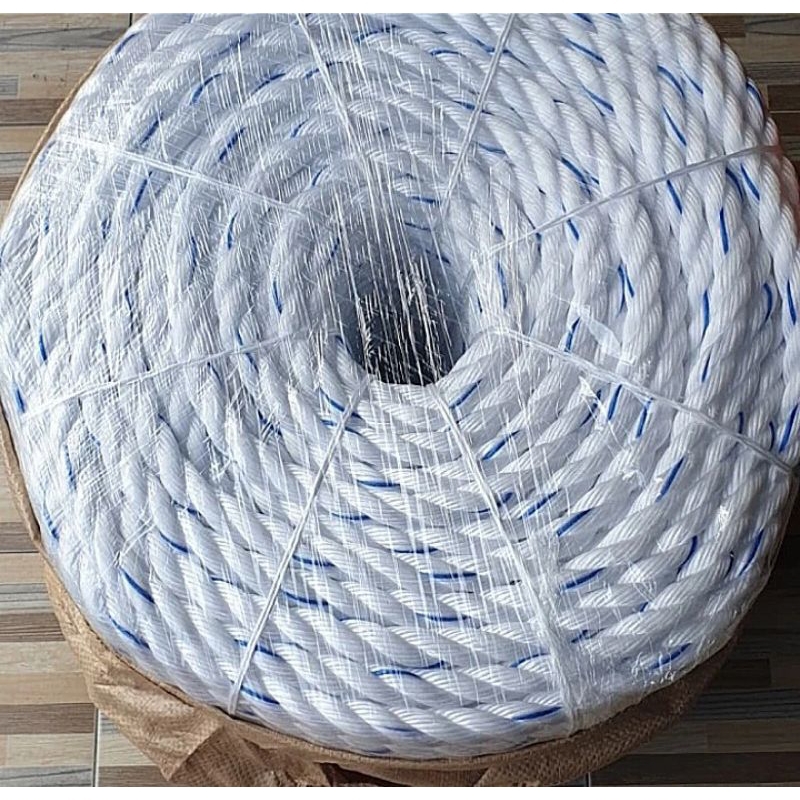 PUTIH 1 Meter Mine Rope 12mm 14mm Hrg Per Meter PP White Blue Spot ...