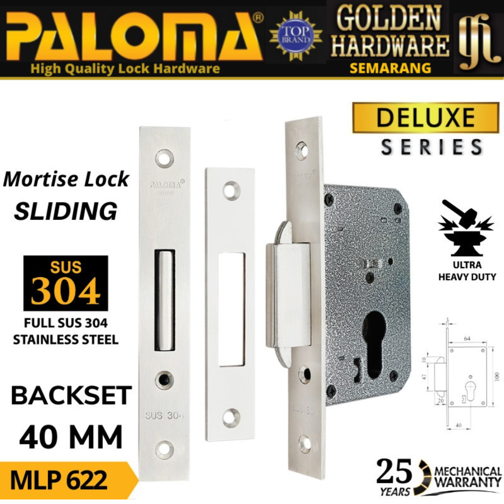 Paloma MLP 622 DELUXE SLIDING 40MM Key Body with 25 YEAR GUARANTEE ...